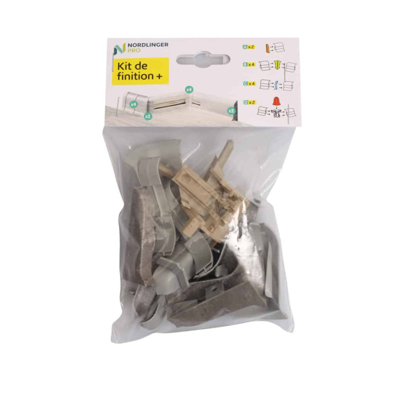 Kit de finition pour plinthes cache fil en PVC
