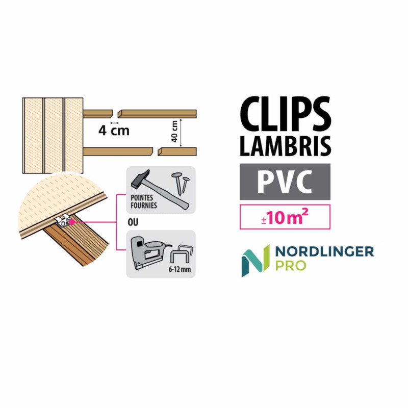 Clips lambris PVC